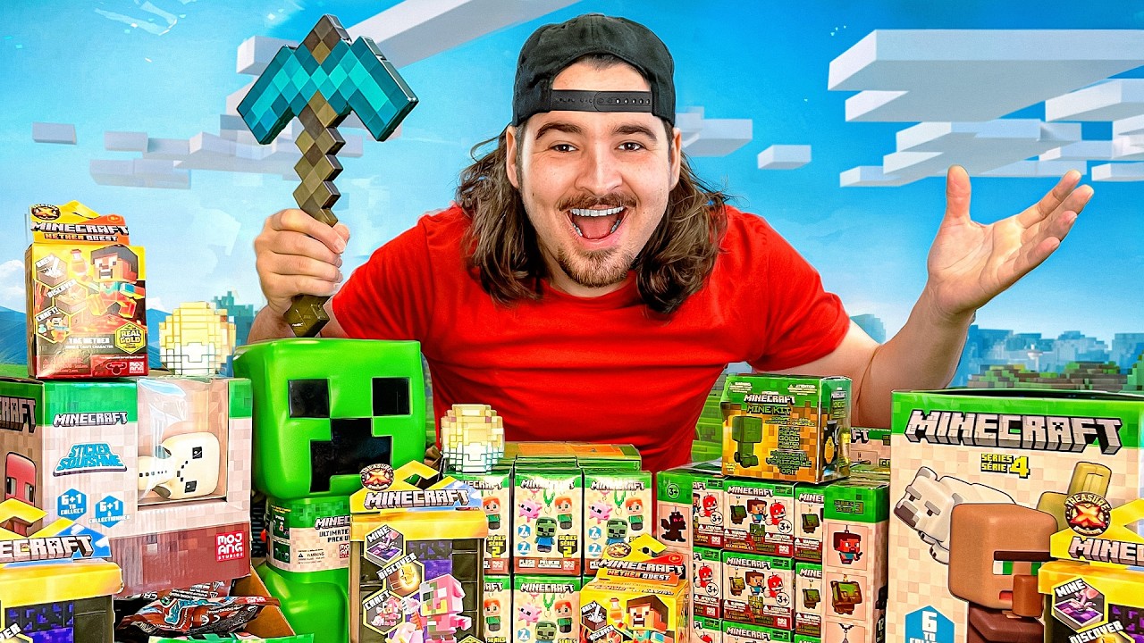 Opening 100 Mystery Minecraft Toys! (Ultra Rare!)