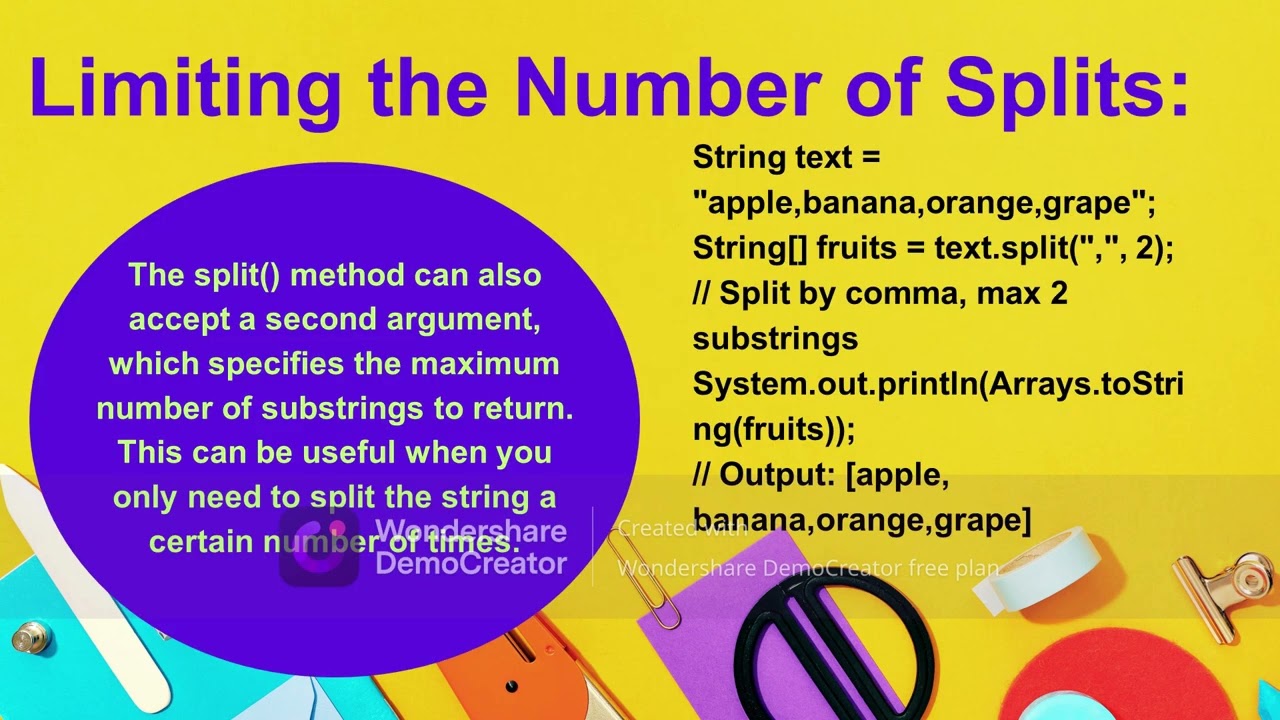 Splitting strings | String Api in Java | String Api |