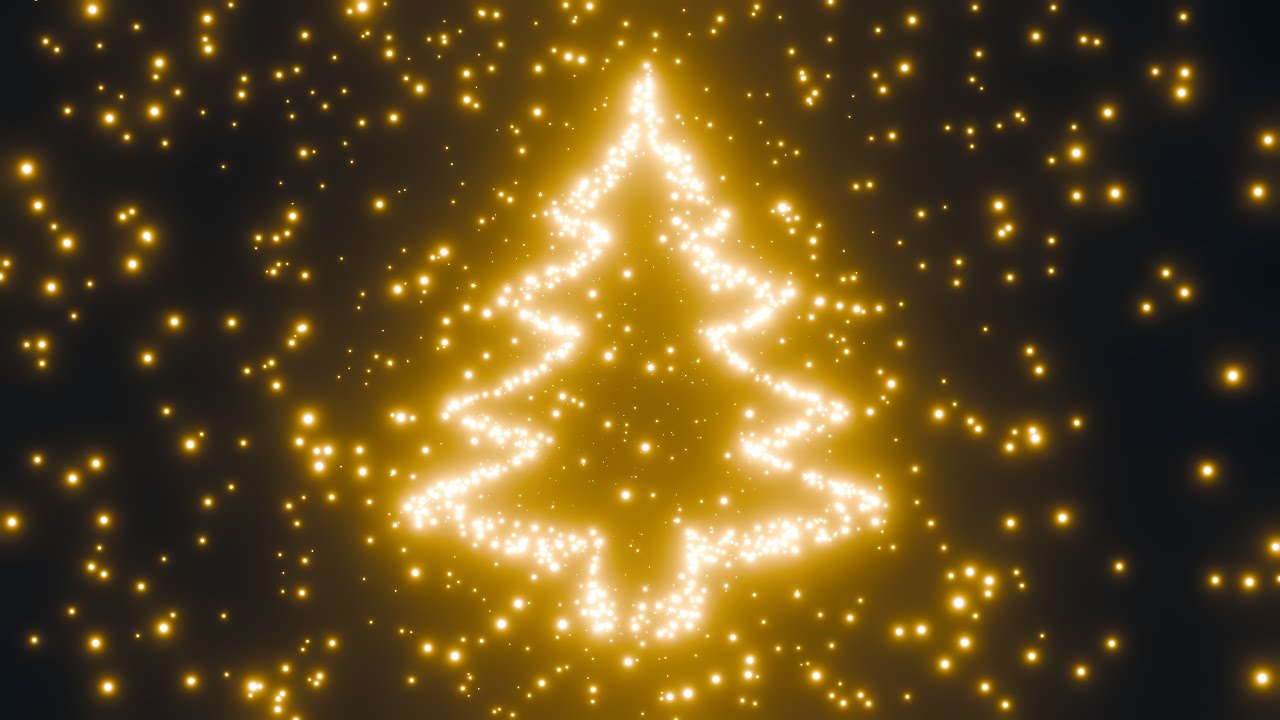 1 Hour 4K Christmas Tree Made With Stars - VJ Loop - Ultra HD - Live Wallpaper - Screensaver