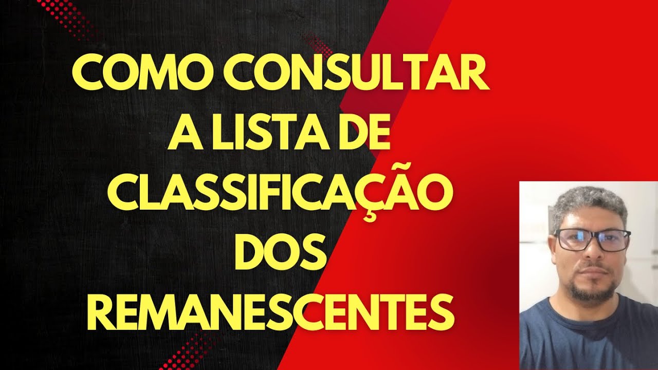 Como Consultar a Lista de Classificação dos Remanescentes do Concurso Passo a Passo Simples