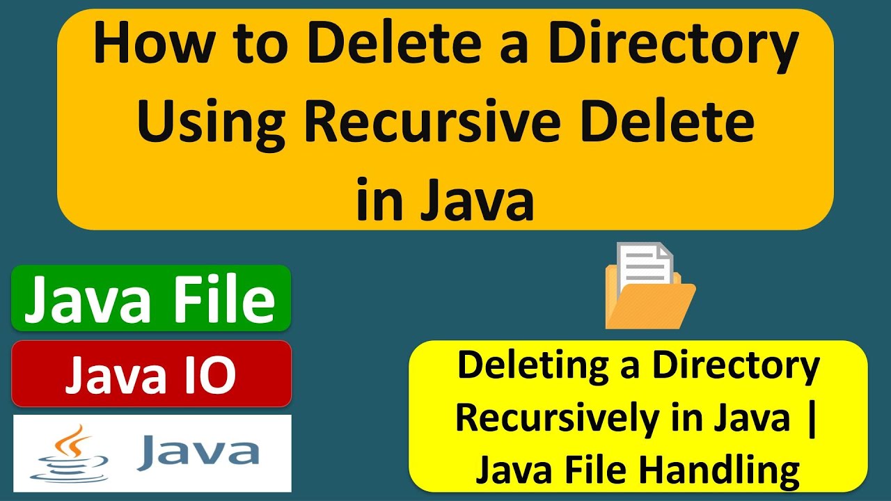 How to Delete a Directory Using Recursive Delete in Java? | Java File | Java IO | Java Tutorial