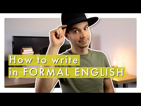 Writing Skills in English: Formal English