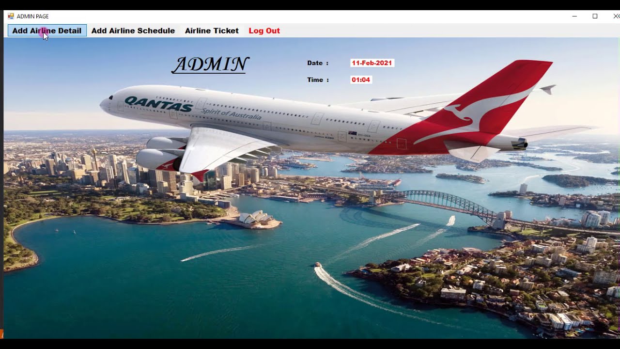 Airline Reservation System using VB NET DEMO