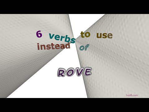 rove - 7 verbs which are synonym of rove (sentence examples)