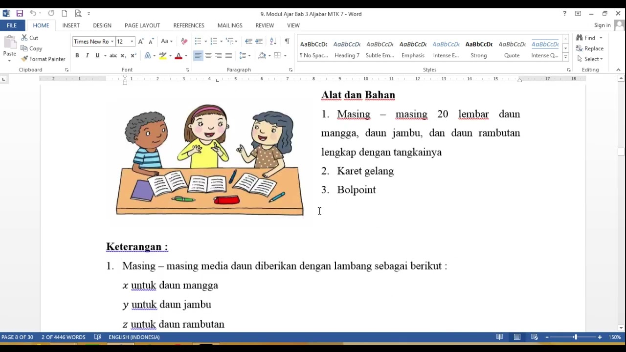 Download Modul Ajar | Aljabar | Matematika Kelas 7 | Deep Learning