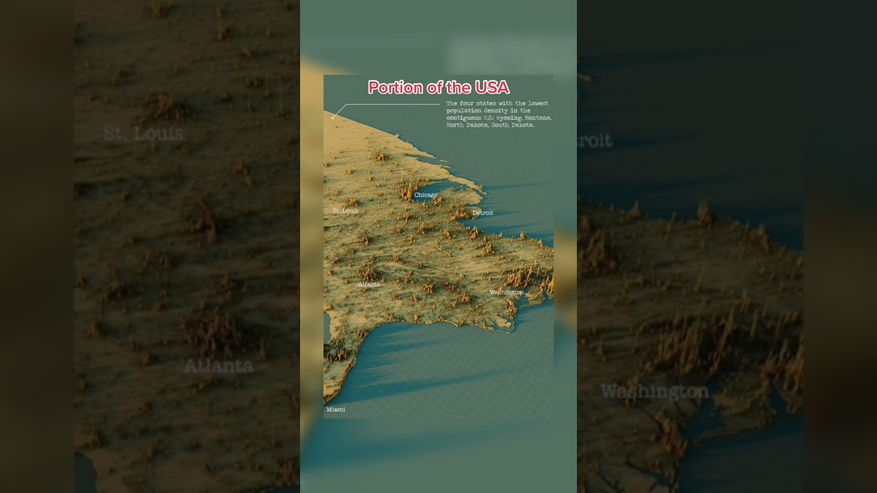 Population Density Shown on 3D Maps