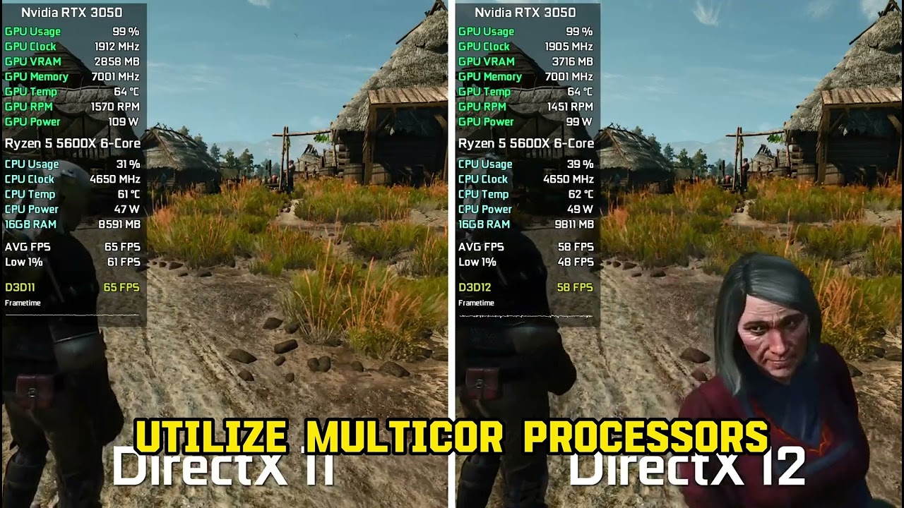 The difference between Direct X11 And Direct X12