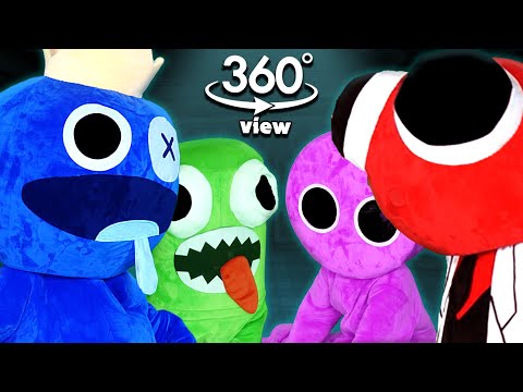VR 360° New Rainbow friends in real life | fnf animation | blue and red ...