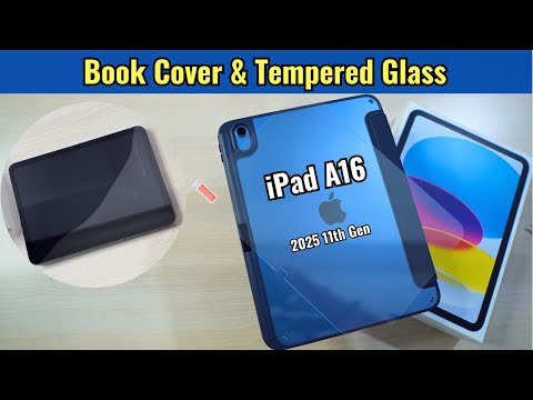 2025 iPad A16 11th Gen - Budget Cover & Tempered Glass from Amazon