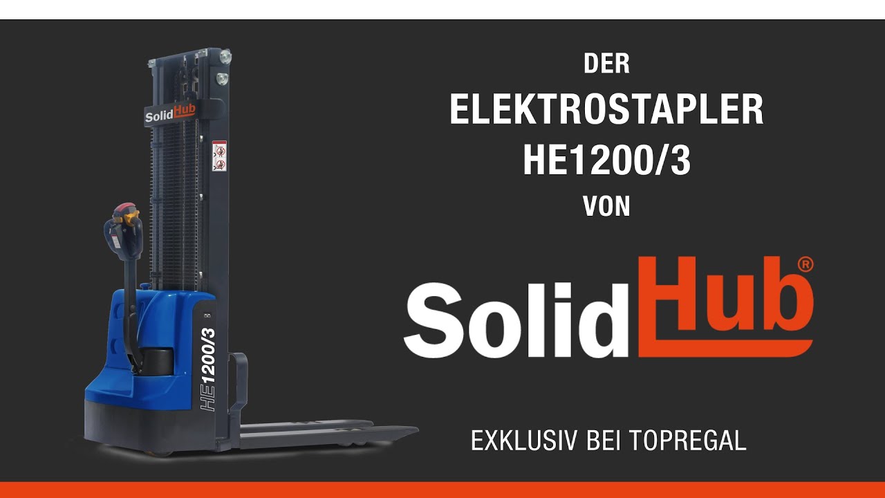 Electric stacker HE1200/3, lifting height 86 - 3.000 mm, WLL 1.200 kg ...