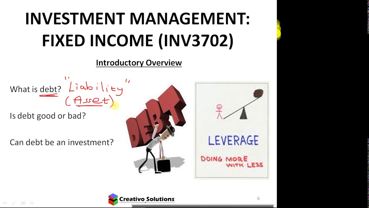 INV3702 Investment Management INV3702 Fixed Asset Valuation including bond calculations part 1 of 3