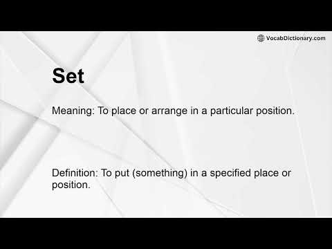 Set Meaning
