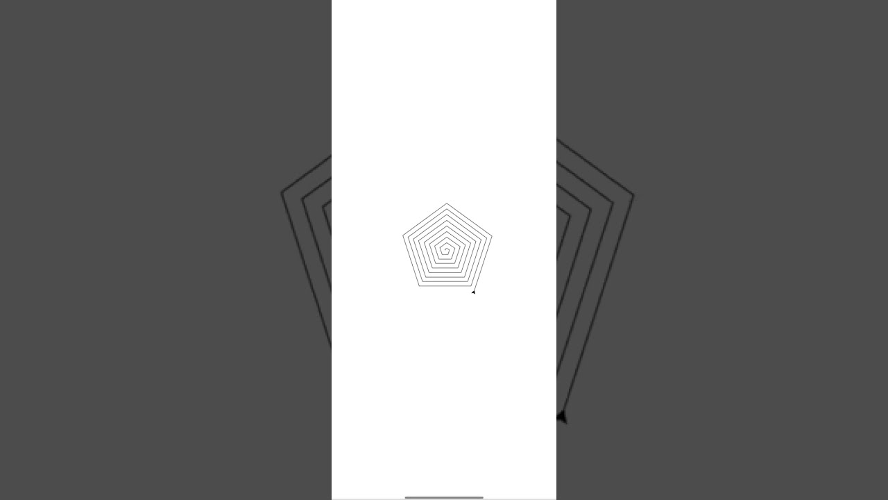 Drawing a Spiraling pentagon using turtle in Python #python #pjs #shorts #programmer #programming