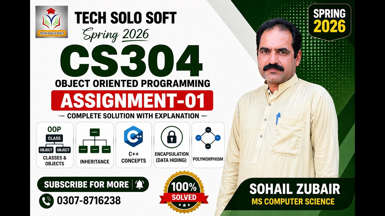 CS304 Assignment 1 Complete Solution Spring 2026 | Object Oriented Programming | VU Solved | TSS