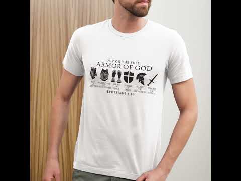 Stand Firm in Faith with the Armor of God! #Ephesians610 #christiantshirts #faithapparel #armor