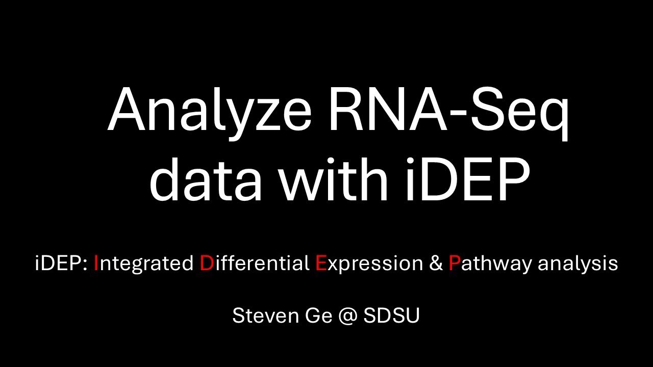 Analyze RNA-Seq data interactively & reproducibly with iDEP