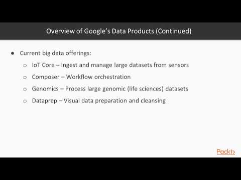 Learn Google Cloud Platform Development Essentials Overview of Google s Data Products | packtpub ...