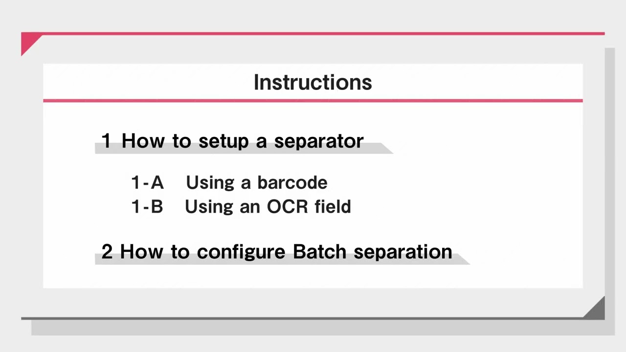 Canon CaptureOnTouch - Batch Separation Video Demonstration