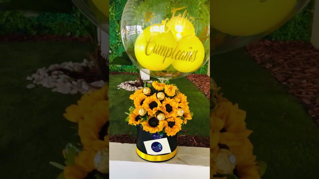 🥰Arreglo floral con girasoles🌻para un feliz cumpleaños de caballero🙋🏻‍♂️#ramos #flowers #bouquet
