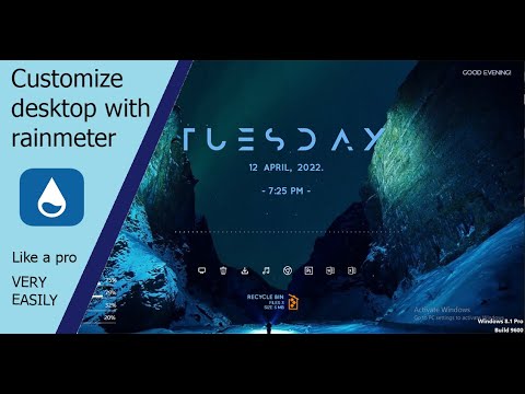 Customize Desktop with rain meter on windows 7/8/10