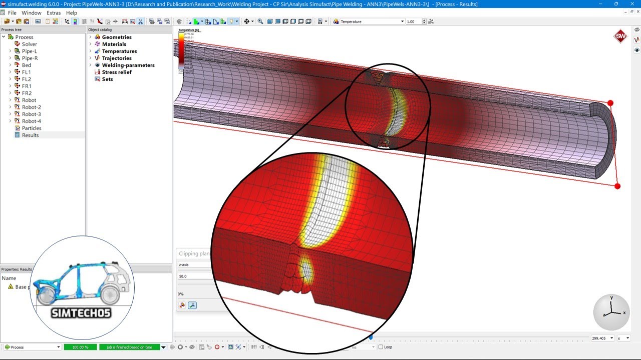 Multi Pass welding simulation (Transient - coupled thermal structural analysis)
