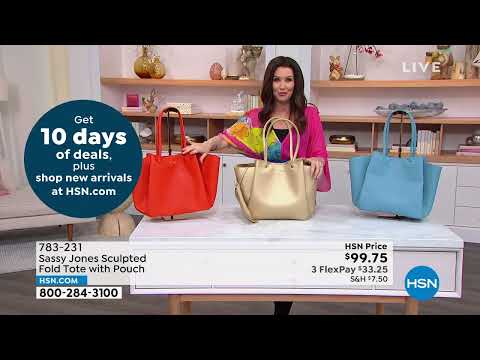 Sassy Jones Sculpted Fold Tote with Pouch