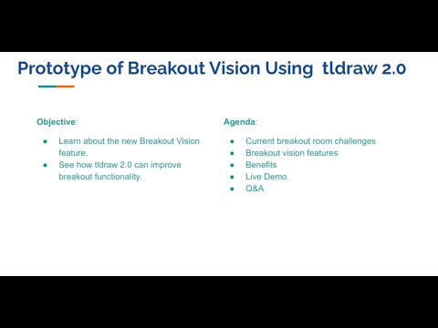 Kert Browne: Prototype Breakout Vision Using tldraw 2.0 (BigBlueButton World 2024)