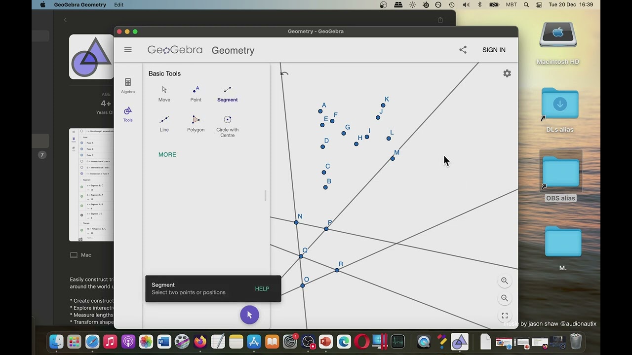 GeoGebra Geometry App: Mac App Store (Basic Overview)
