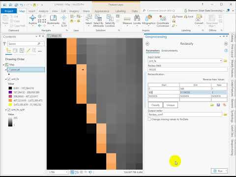 Demonstrating reclassification of flow accumulation values in ArcGIS Pro