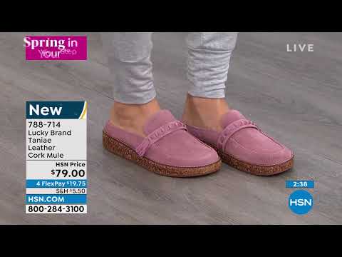 Lucky Brand Taniae Leather Cork Mule