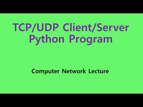 TCP/UDP Client/Server Python Program Example