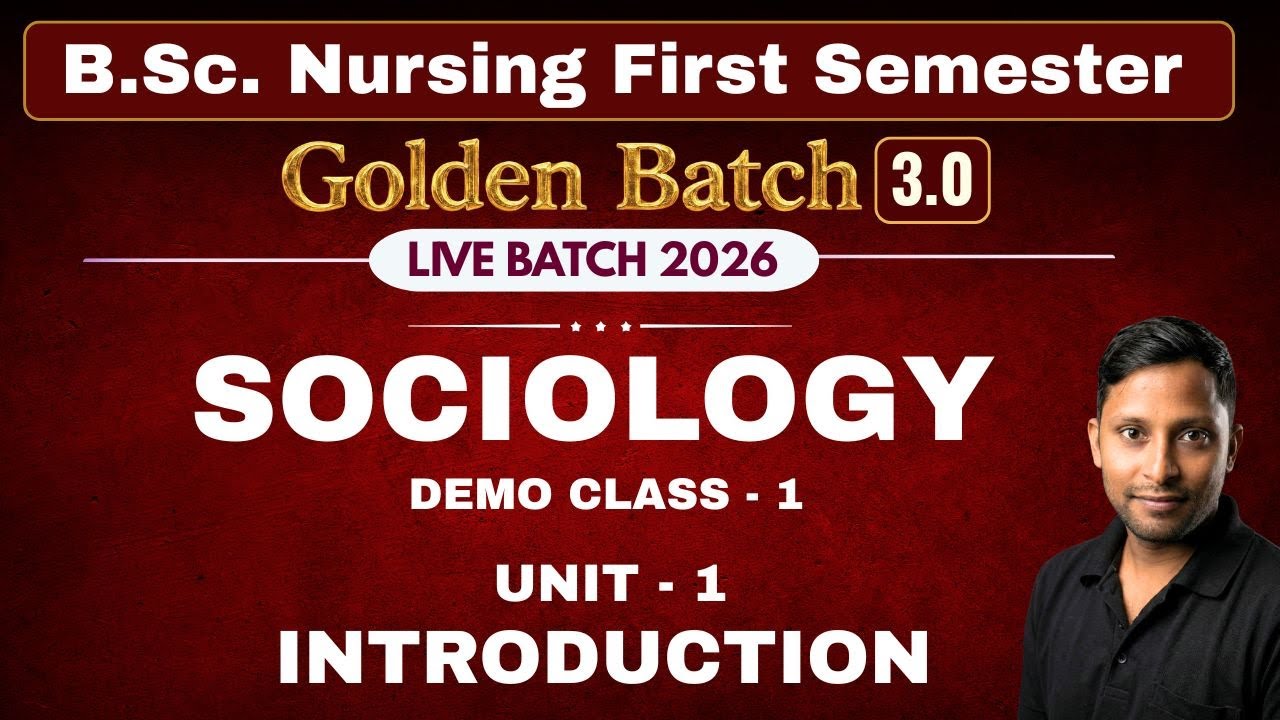 Sociology Unit 1 Introduction | Nature & Scope of Sociology | BSc Nursing 1st Semester | bsc nursing
