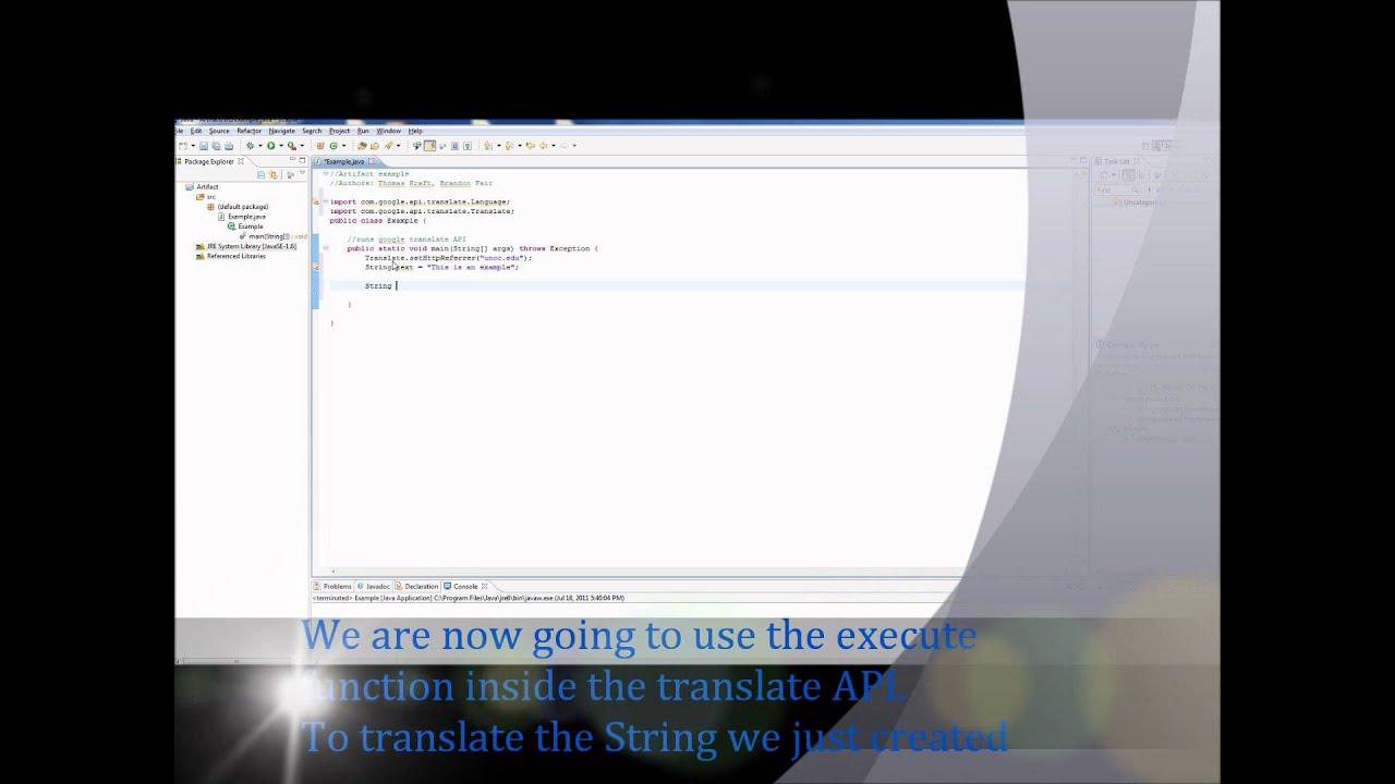 Adding API to eclipse (JAVA)