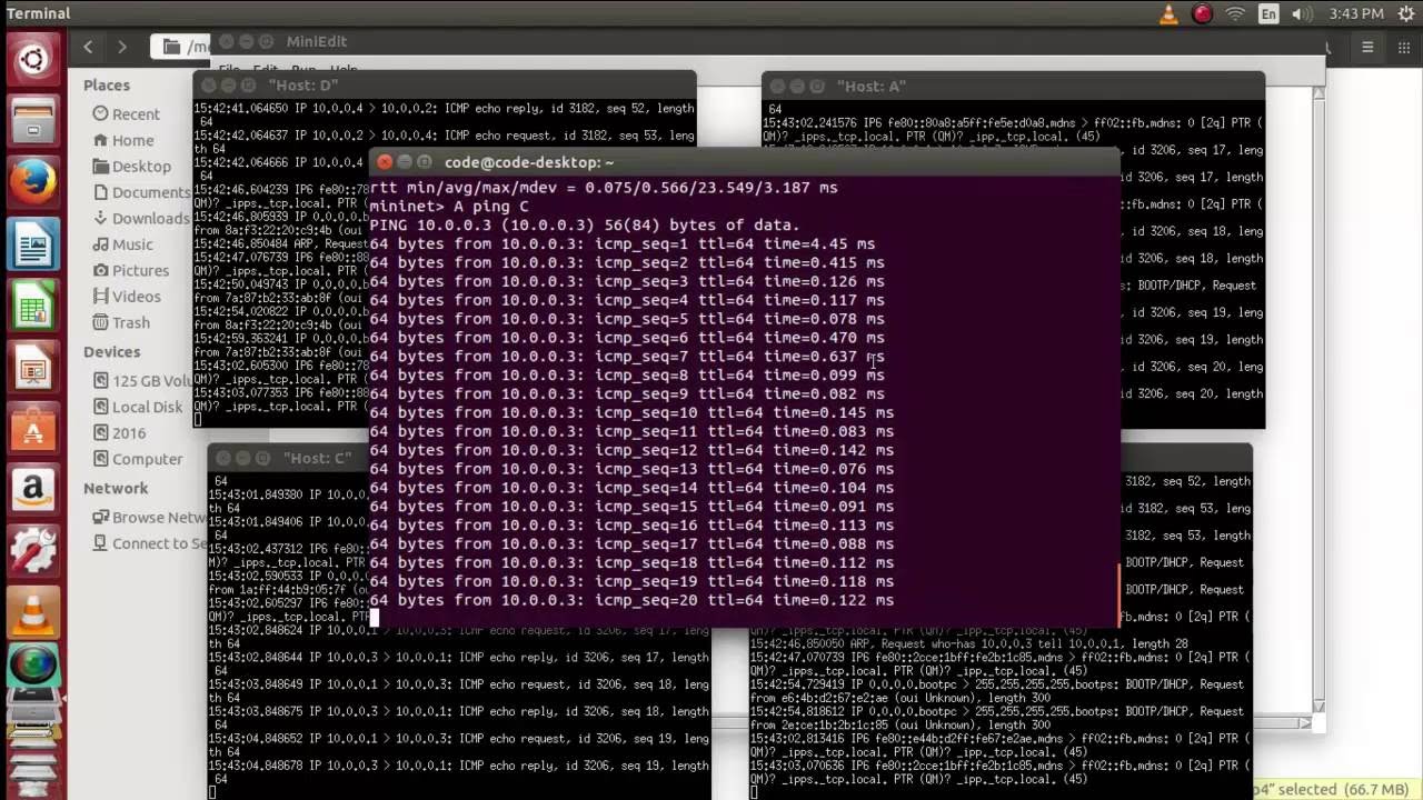 Mininet sdn projects