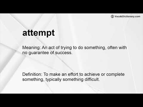 attempt Meaning