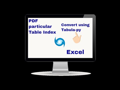 Convert PDF to Excel Particular Table Index tabula | Freelancer project with python | Python coding