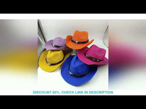 straw  cowboy hat hollow design man and women can wear outdoor beach vacation sun hat INS Hot Style
