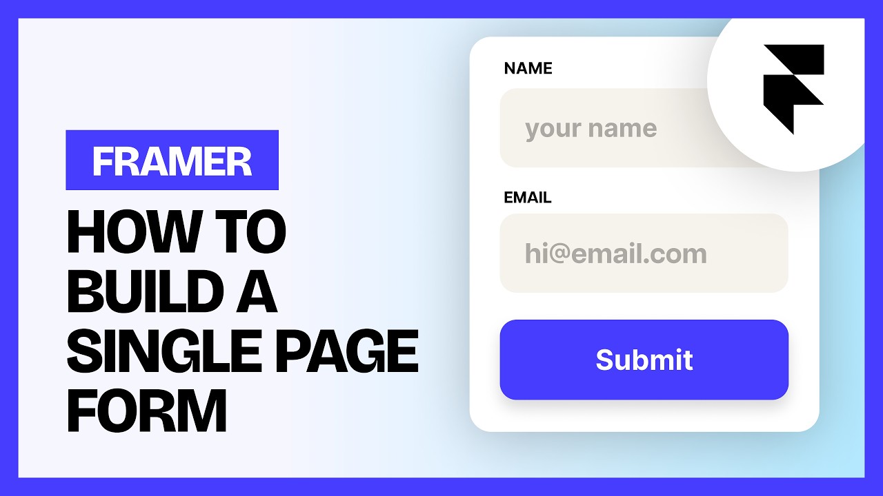 How to Build a Form in Framer with FramerForms