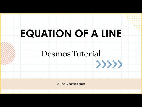 Desmos Graphing Calculator Tutorial: Equation of a Line using Desmos