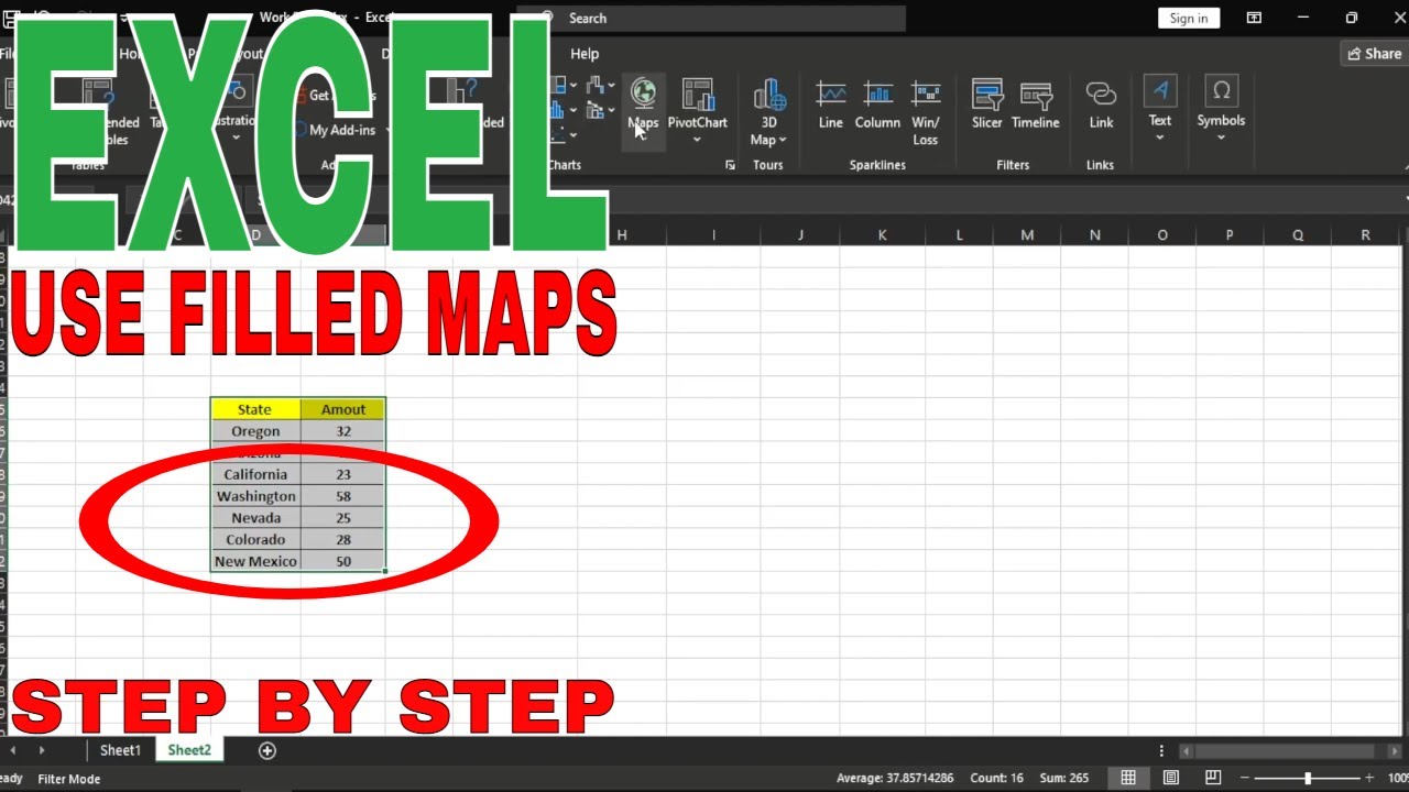 ✅ How To Use Filled Maps In Excel 🔴