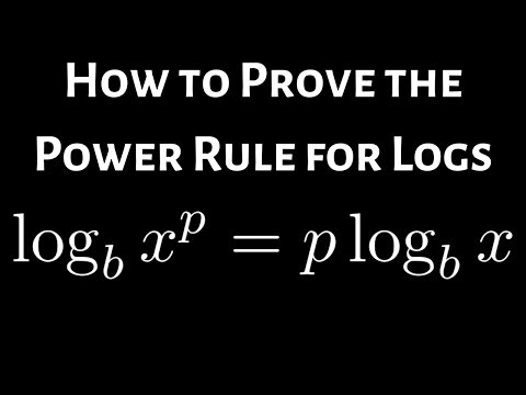 How to Prove the Power Rule for Logarithms
