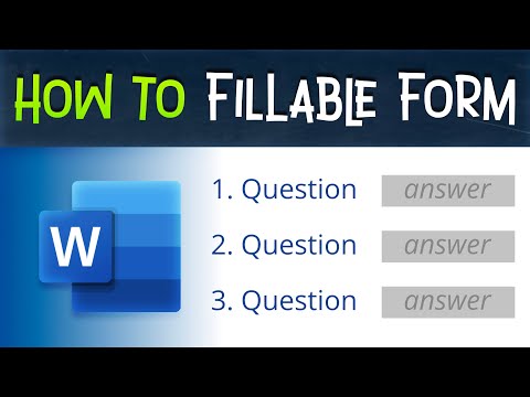 How To Create A Fillable Form In Microsoft Word Mac