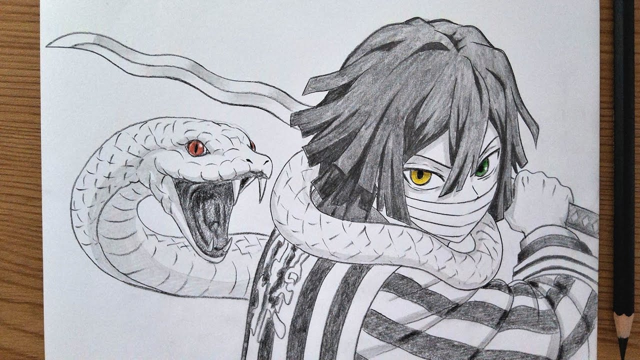How To Draw Obanai Iguro Serpent Hashira || Demon Slayer Drawing Tutorial