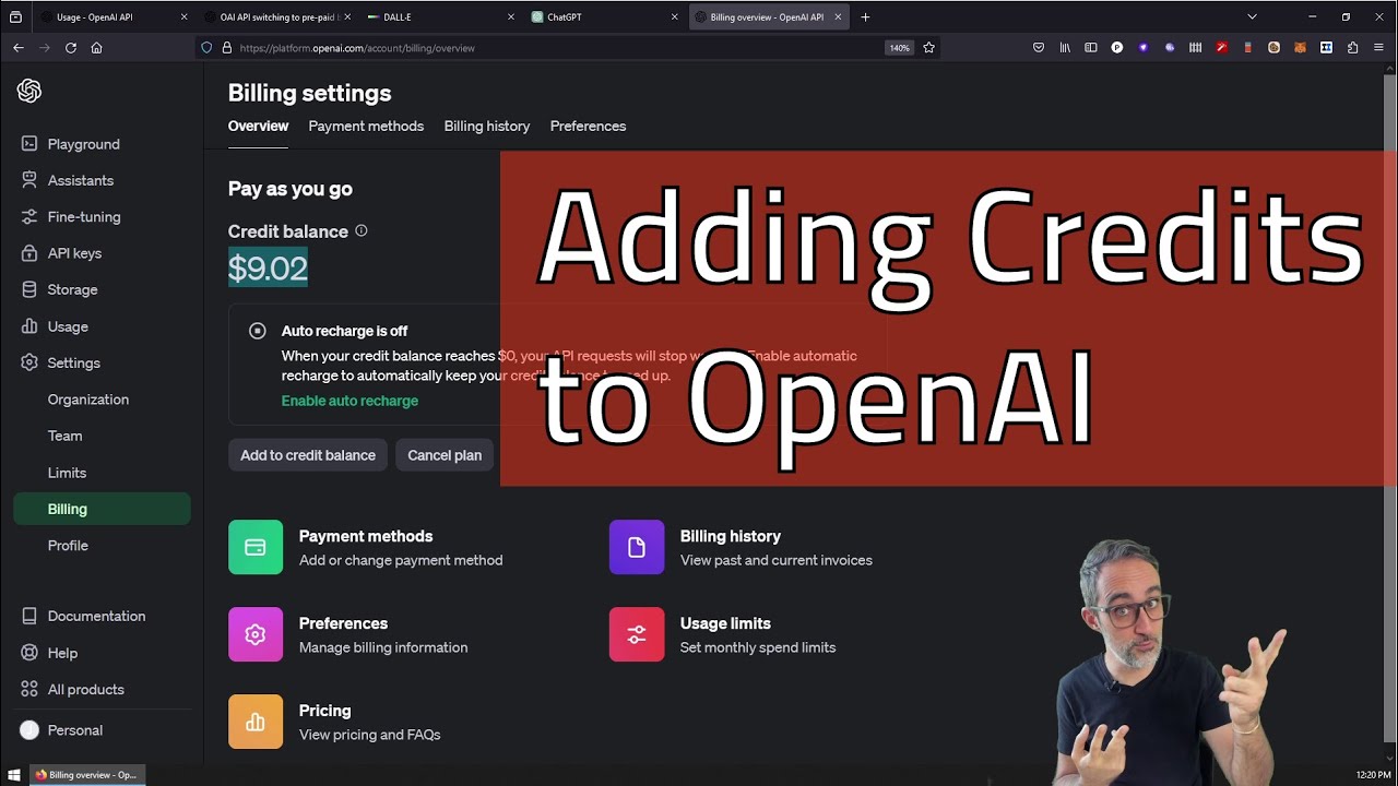 How to Add Credits to your OpenAI Account - Fun with AI