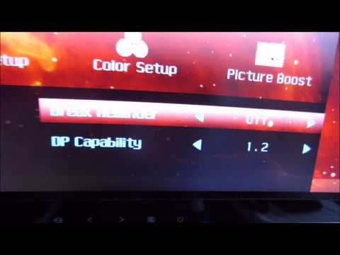 AOC u3477Pqu Menu System (OSD)