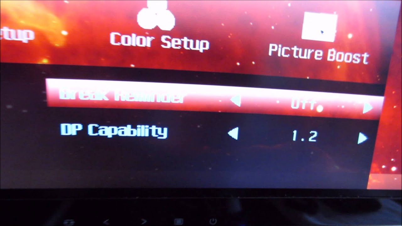 AOC u3477Pqu Menu System (OSD)