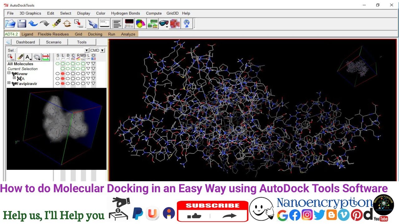 How to do molecular docking using AutoDock tools software - Part I