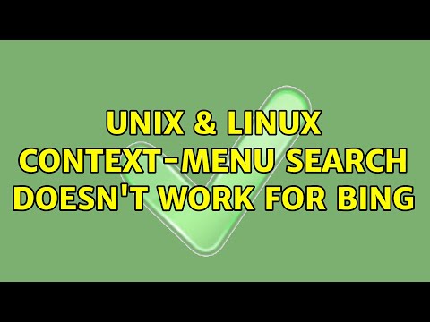 Unix & Linux: Context-menu search doesn't work for Bing