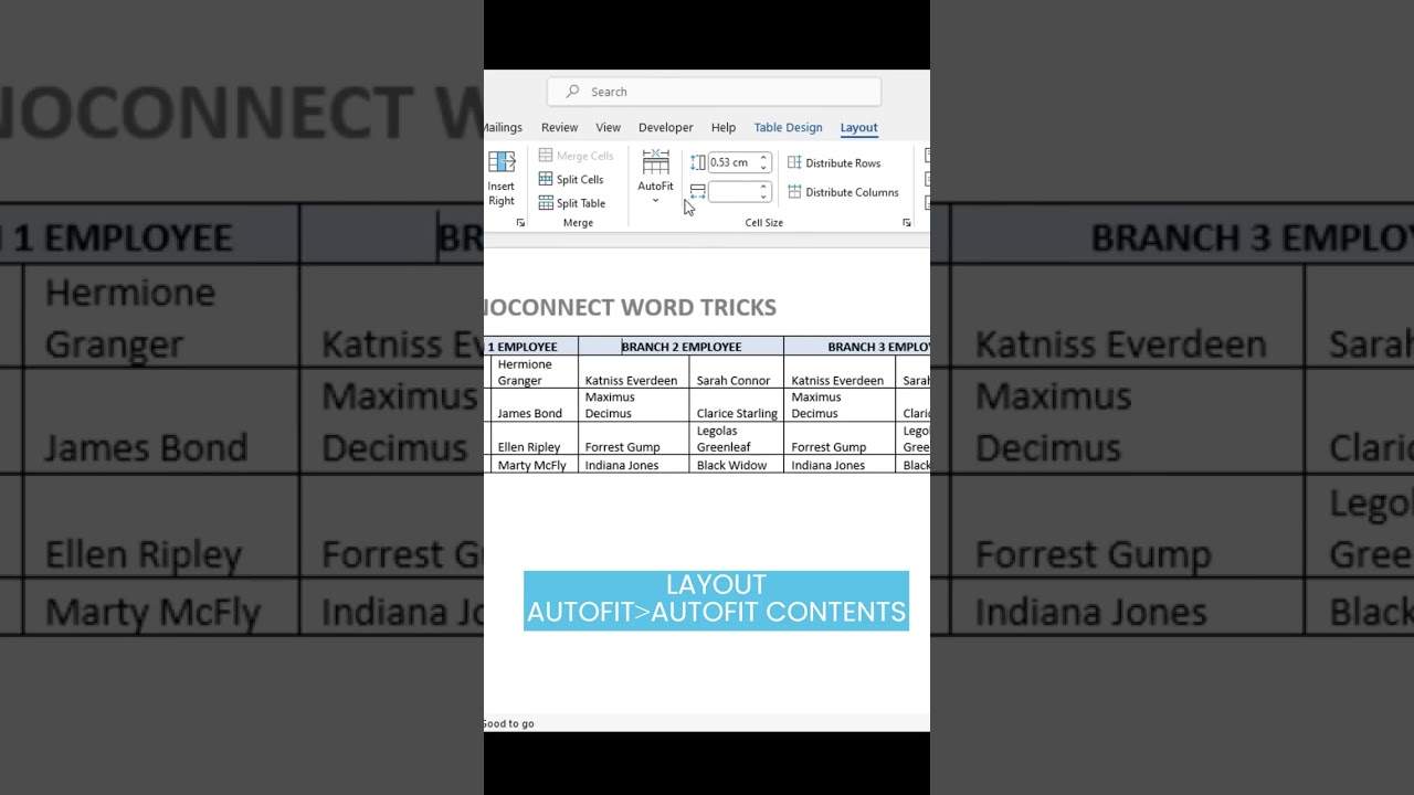 Auto-fit Tables in MS Word