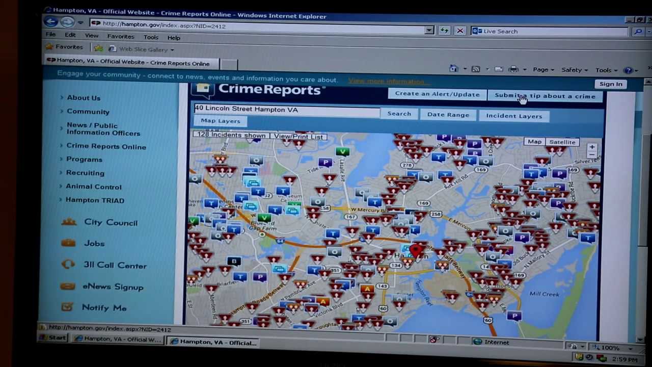 City of Hampton - Crime Reports Tutorial (Interactive Map)
